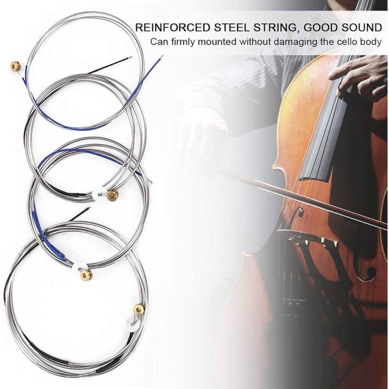 Alice A1006 Double Bass String Set - 4 Strings Braided Steel Core Violin Strings set